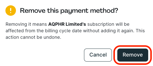 How do I delete my card details from my account?