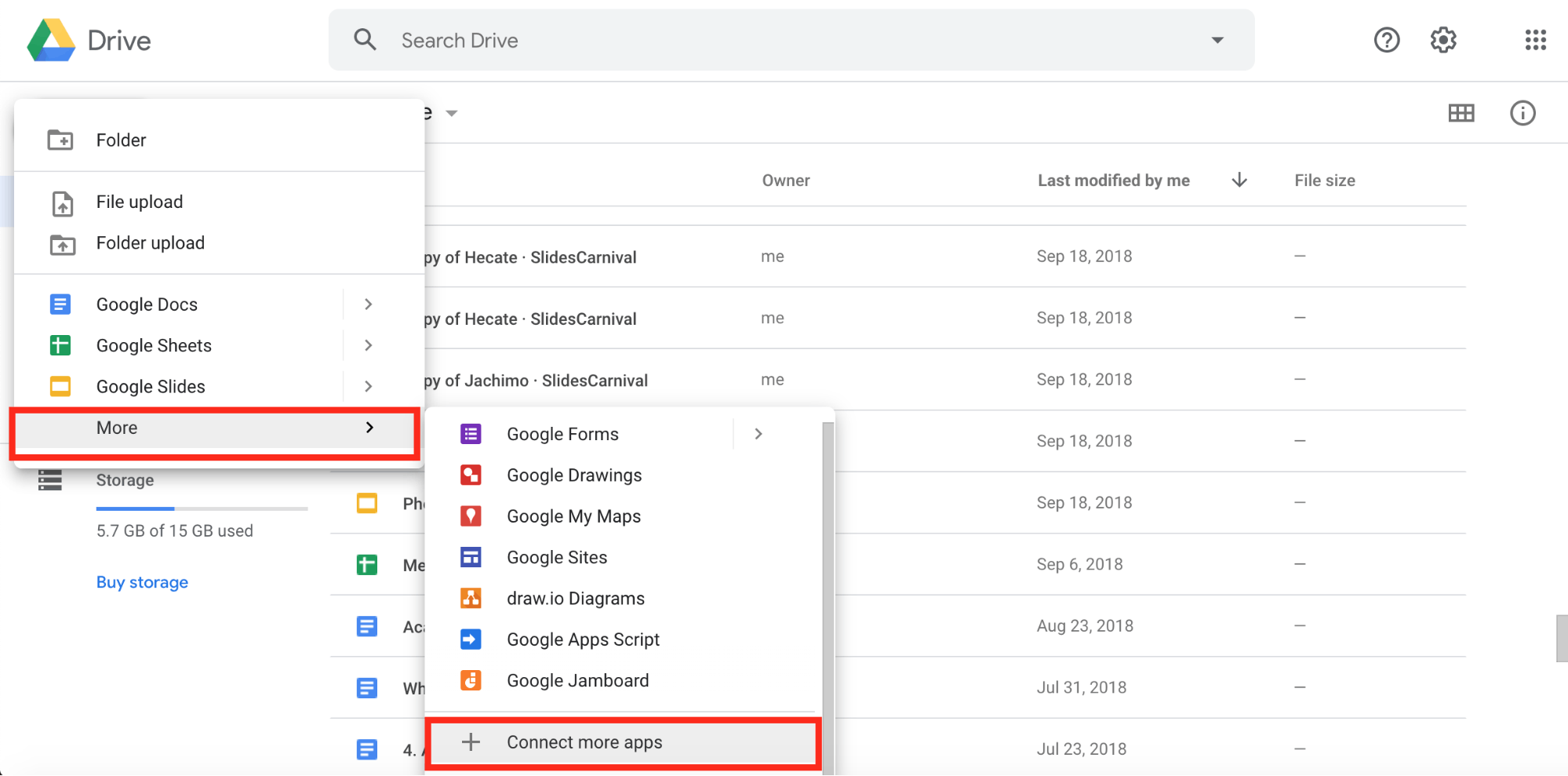 How do I connect the Lumin PDF app to Google Drive?