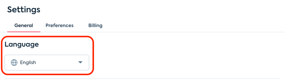 How do I change Lumin's operating language?