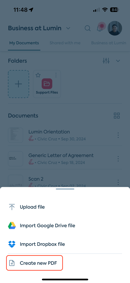 How do I create a blank PDF?