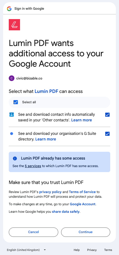 Getting started with Lumin and Google Workspace