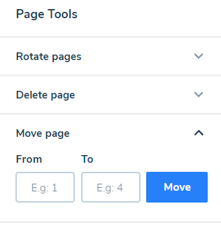 How do I move a page?