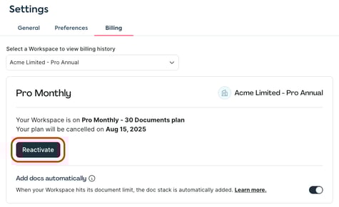How do I reactivate my subscription?