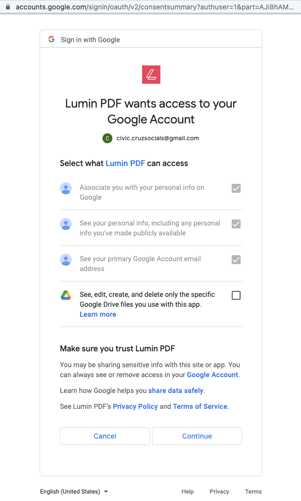 How do I set up two-step verification for my Lumin account?