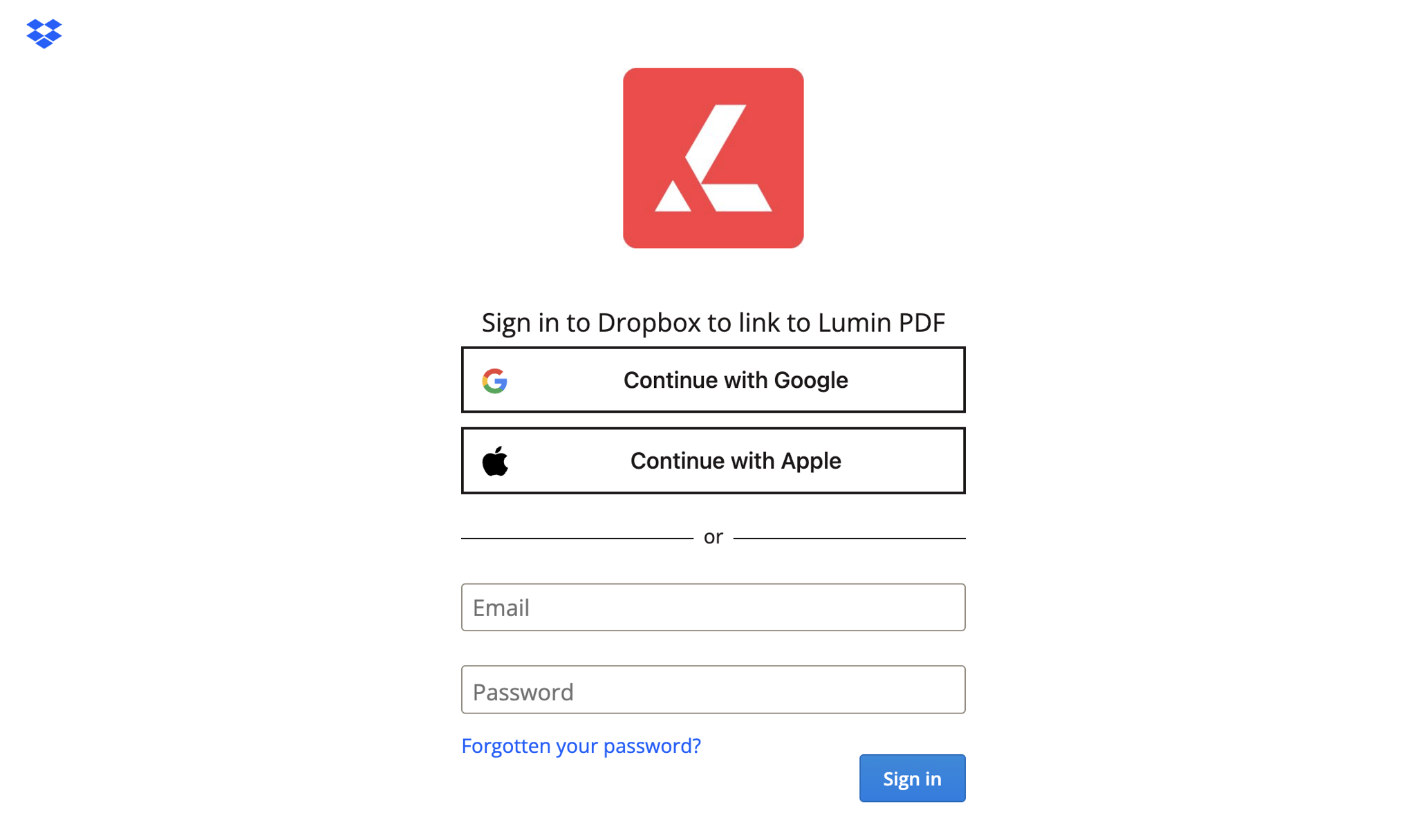 How to create a Lumin account via Google Drive and Dropbox