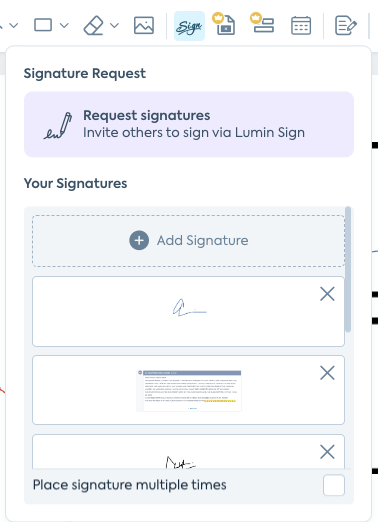 How do I collect signatures with Lumin and Lumin Sign?