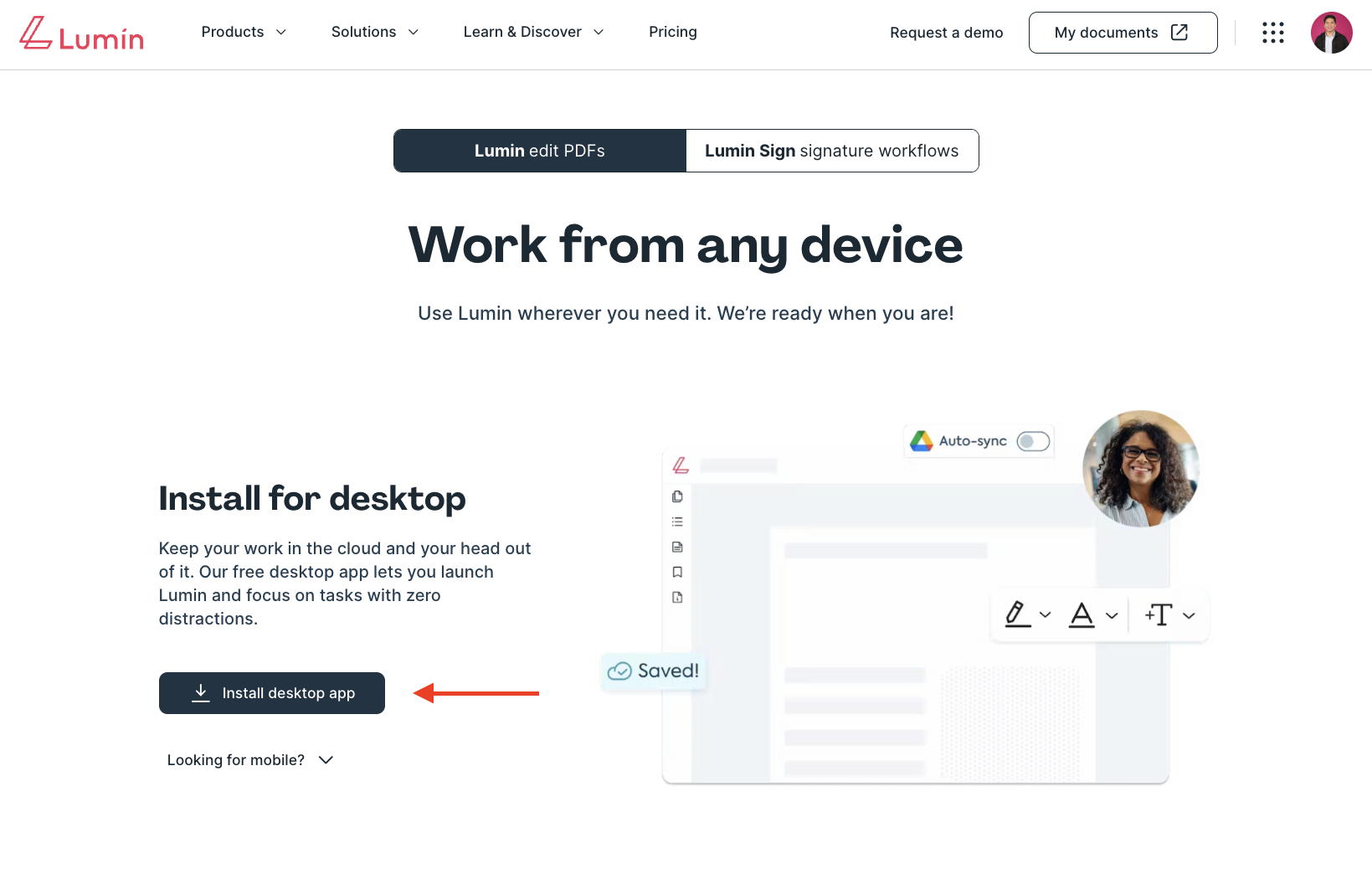 How do I download Lumin's Desktop App?