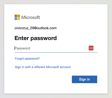 How do I sign in using my Microsoft account?