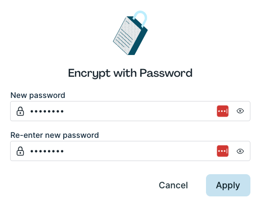 How do I password protect a PDF in Lumin?