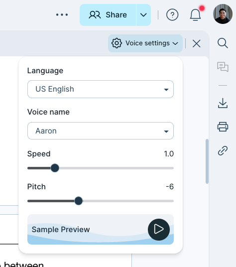 How do I use text-to-speech in Lumin?