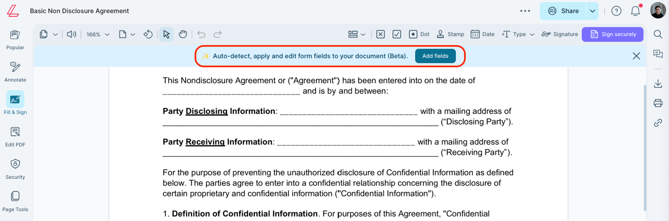How do I use Form Field Detection?
