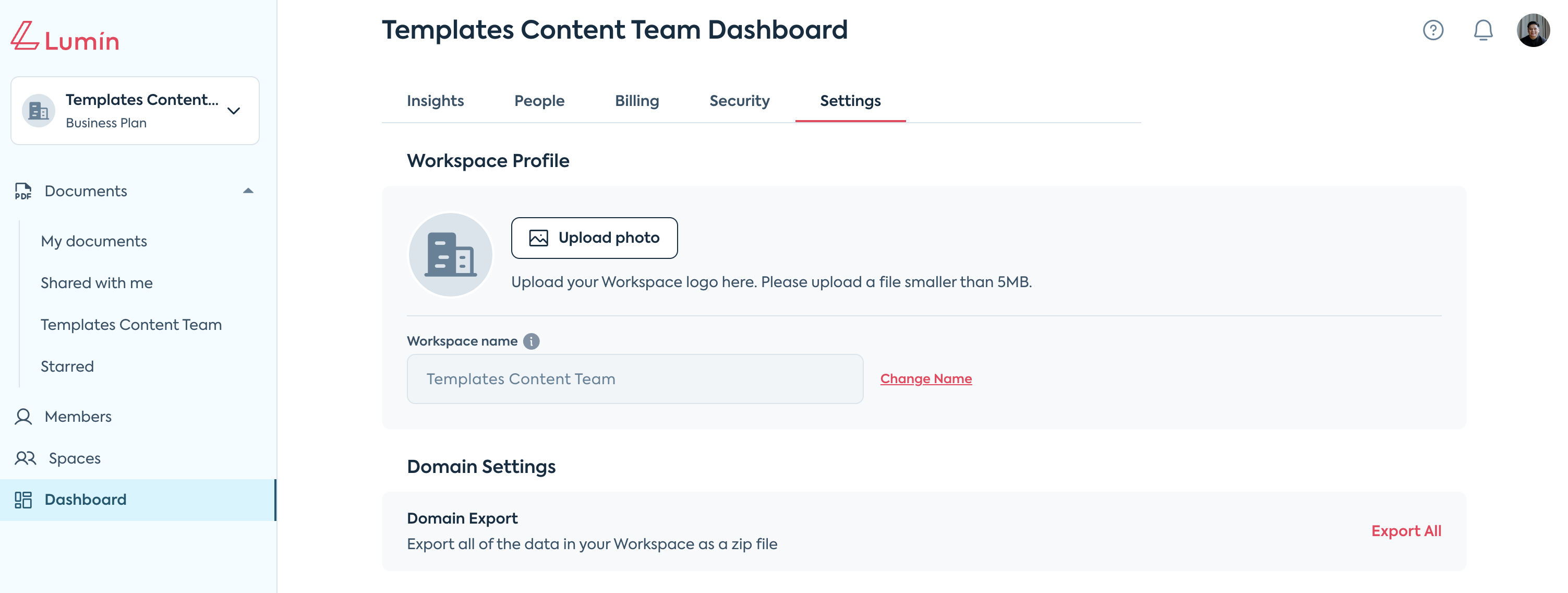 How to download your Lumin account data