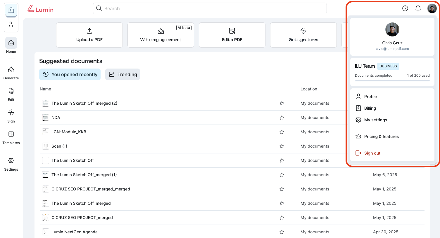 An overview of Lumin's new layout
